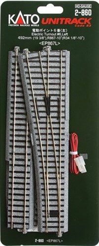Kato HO Scale ~ New 2025 ~ #6 Powered Left Turnout UniTrack Switch ~ 2 ...