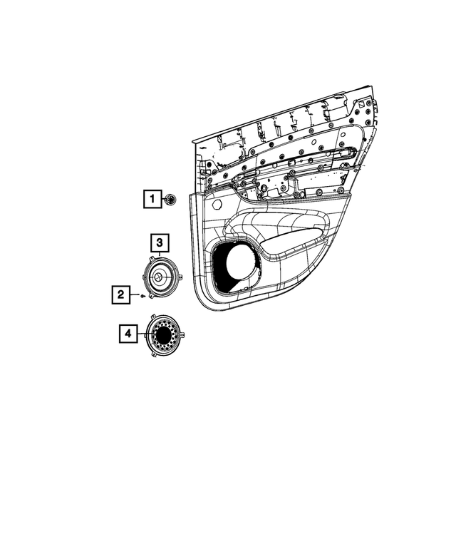 Genuine Mopar Sub Woofer Speaker Right Rear Door 68043034AC | eBay