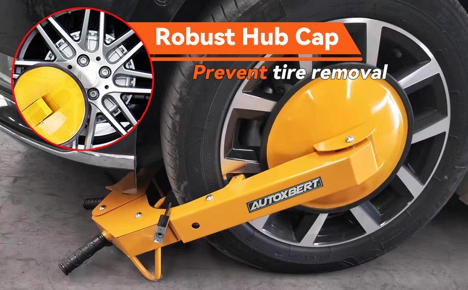 HEAVY DUTY Wheel Clamp Boot Tire Lock Car Truck Trailer Anti Theft ...