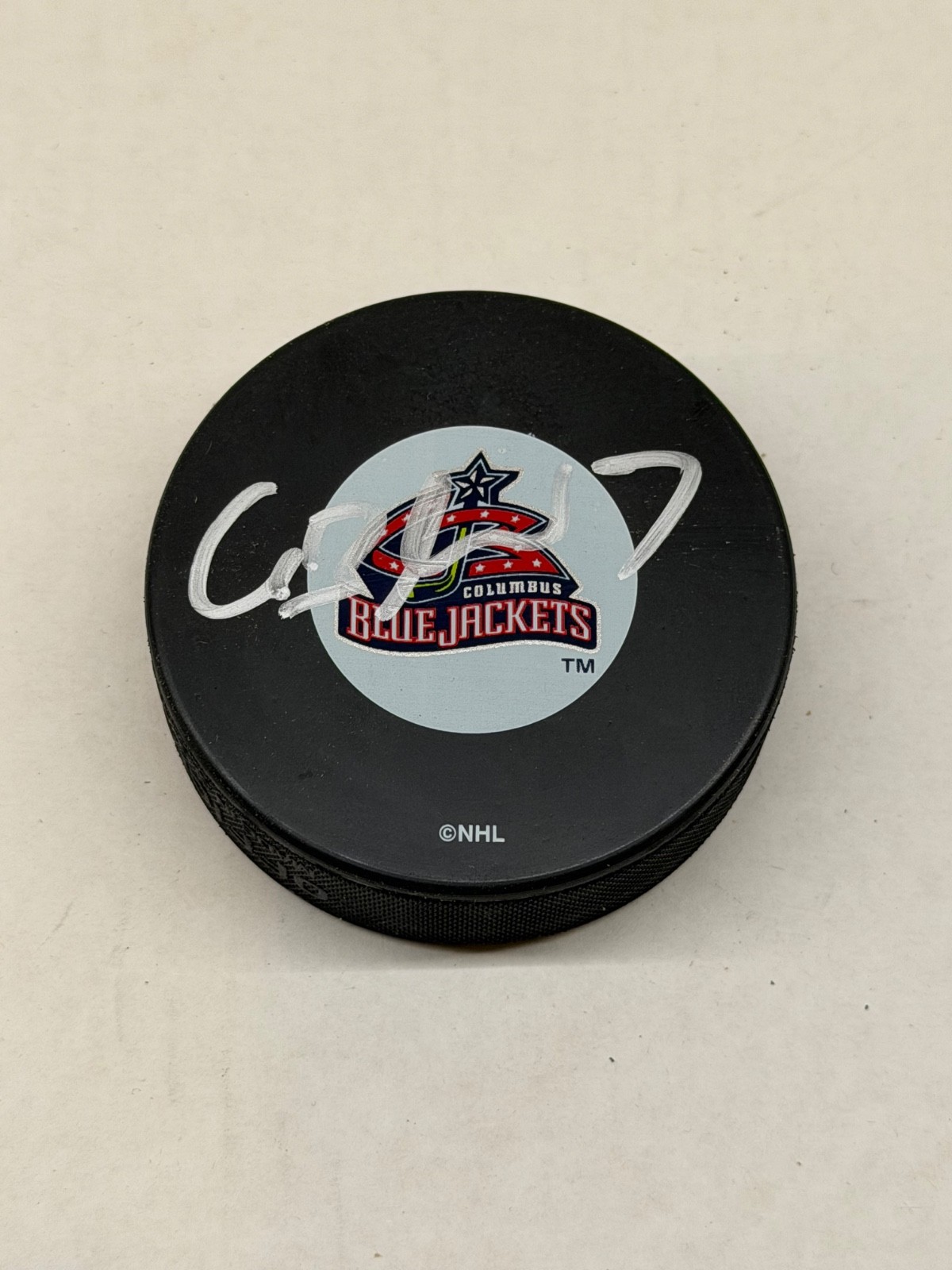 GILBERT BRULE Signed COLUMBUS BLUE JACKETS NHL Puck - w/COA #2 | eBay