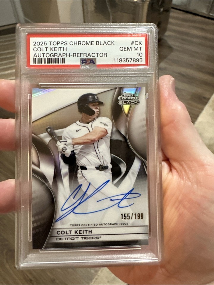 2025 TOPPS CHROME BLACK COLT KEITH /199 AUTOGRAPH-REFRACTOR POP 2 PSA ...