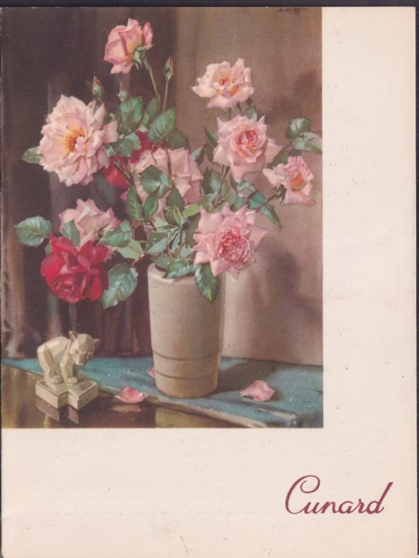 Cunard Line RMS Queen Mary Dinner Menu 10/12 1960 | eBay