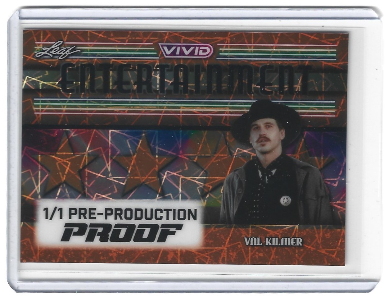 2025 Leaf Vivid Val Kilmer Orange Laser 1/1 Unsigned Pre-Production ...