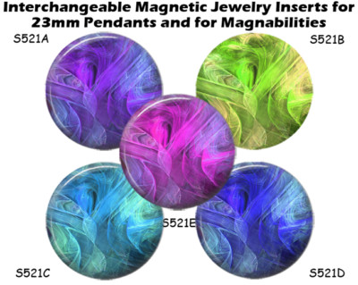 Magnetic Jewelry Inserts Abstract Swirl Interchangeable Magnet Insert ...