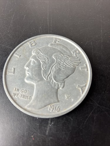 1916 MERCURY DIME Giant Jumbo 3" Replica Metal Coin Paperweight Magic ...