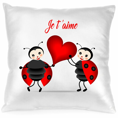 coussin amour mignon coeur st valentin personnalise prenom au choix réf ...