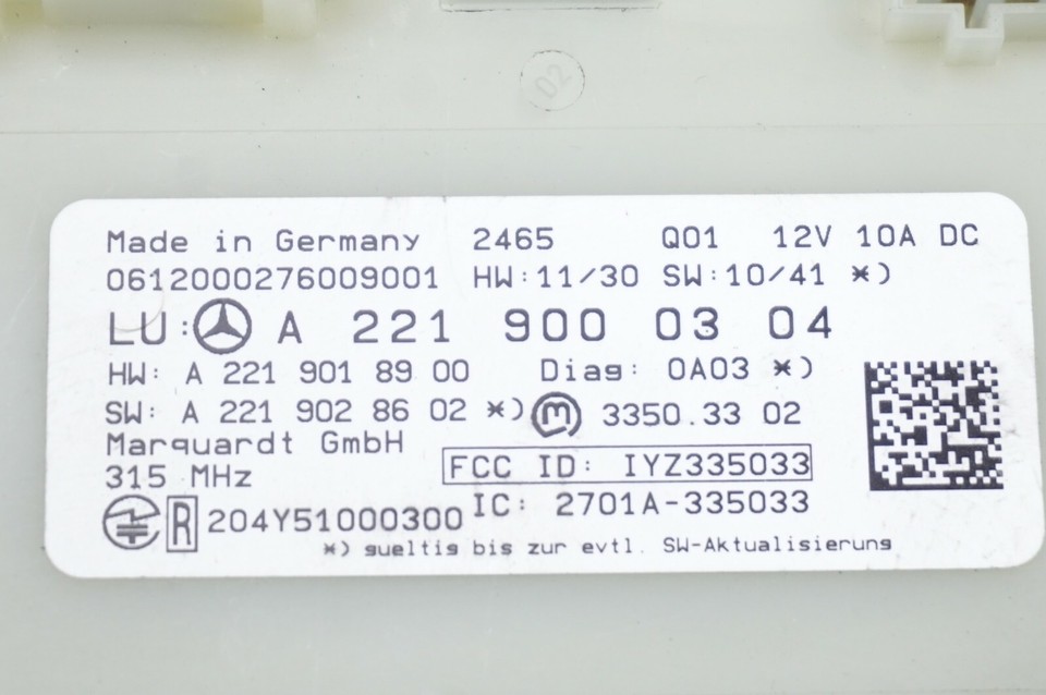 Mercedes S550 Keyless-go Control Module 2010-2014 OEM | eBay