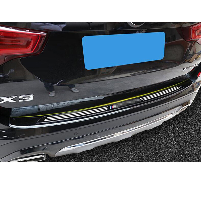 2018-2020 For BMW X3 Black Steel Rear Bumper Protector Scuff Plate ...