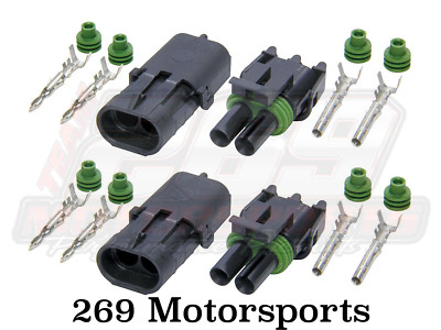 ELECTRICAL CONNECTOR WEATHER PACK 2 PIN CONNECTORS 2 Sets 12-16 AWG | eBay