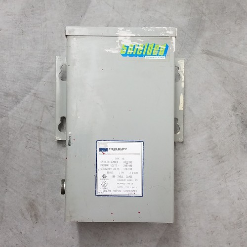 EGS HS1F2AS HEVI DUTY Transformer 60 HZ, 1 PH, 2 KVA, 240/480V PRI, 120 ...