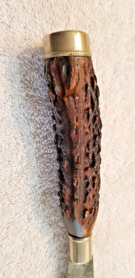 Vintage KNICKERBOCKER MANUFACTURING Co. Stag Handle Carving Knife 9" | eBay