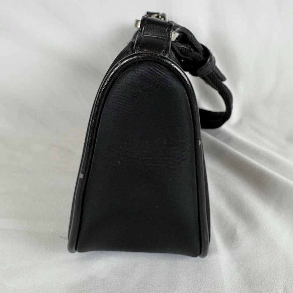 PRADA Milano Mini Bag Nylon Saffiano Leather Elements Black | eBay