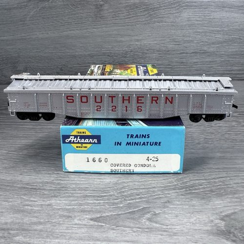 HO Scale Athearn 1660 Covered Gondola Southern 2216 Silver Freight ...