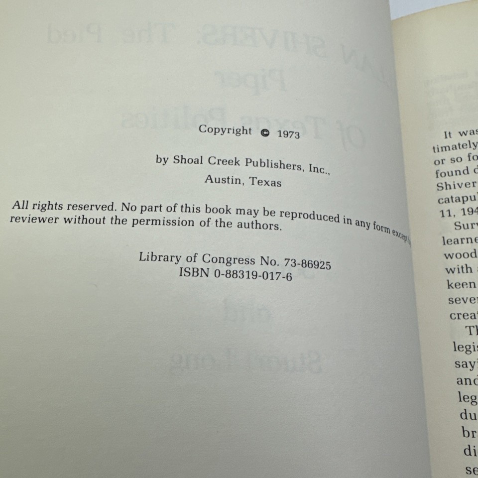Allan Shivers Signed! Pied Piper of Texas Politics Kinch & Long 1973 HC ...