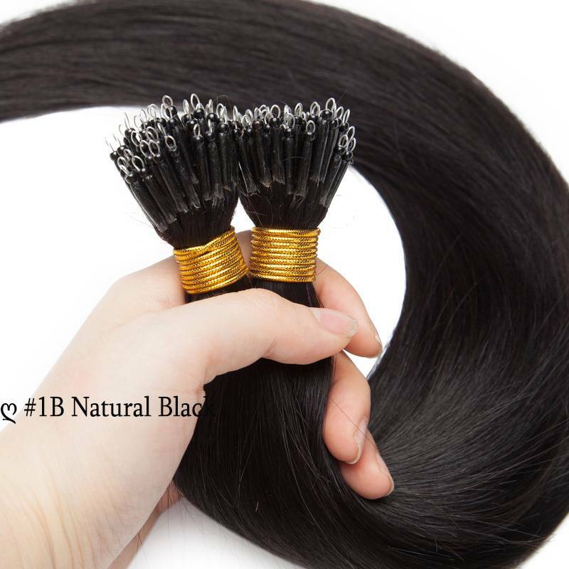 Invisible Rings Nano Rings 2.5mm Links Beads Tip 100 Real Human Hair ...