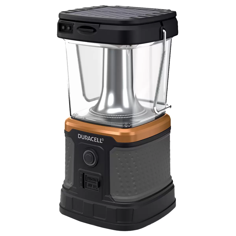 Duracell 3000 Lumen Rechargeable Lantern – Solar, USB, Qi, D Battery ...