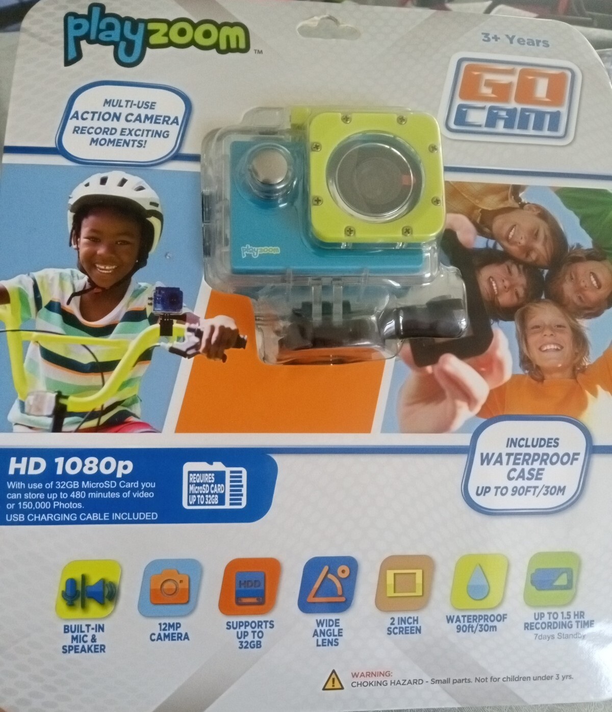 NEW Playzoom Go Cam HD 1080P Kids Action Camera with Waterproof Case | eBay