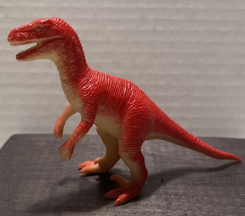 Red Raptor 3" Tall Dinosaur Toy Figure | eBay