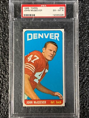 1965 Topps Football #59 John McGeever PSA 6 | eBay