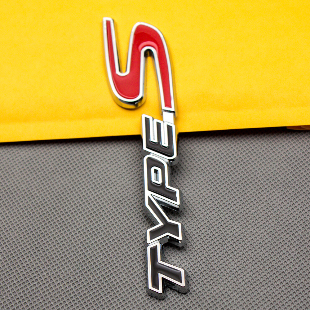 3D Black & Red Coated Metal TYPE-S Badge Logo Car Lid Trunk Sport ...