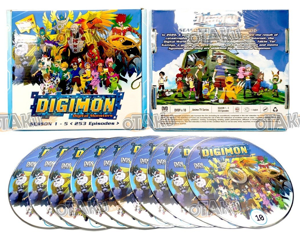 DIGIMON : DIGITAL MONSTERS (SEASON 1-5) - DVD (1-253 EPS) ENG DUB, SHIP ...