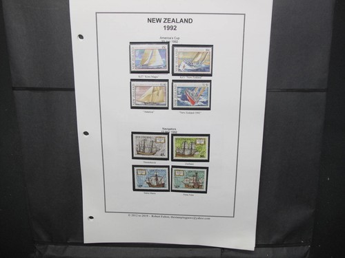 New Zealand Modern Collection On Album Pages 1992 MNH | eBay