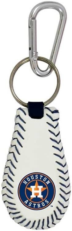 MLB Houston Astros Genuine Leather Seamed Keychain with Carabiner by ...