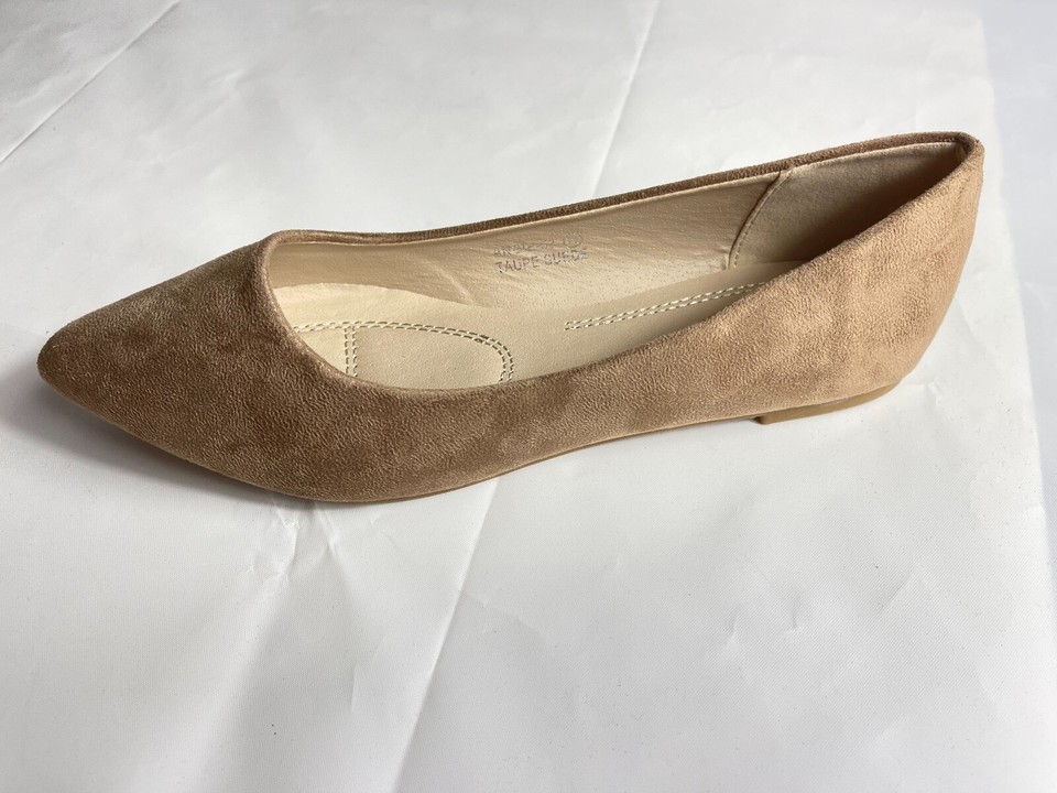 New women basic pointed toe ballet flats slip on loafer shoes all ...