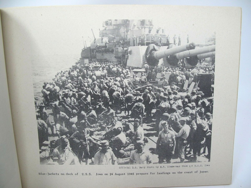 USS IOWA BB-61 VJ DAY CRUISE BOOK 1945 WWII Original Ship Published ...