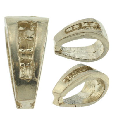 14k White Gold Channel Setting Pendant Bail Jewelry Findings For Chain ...