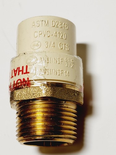Cts Adapter 3/4" Brass Cpvc 3pk | eBay