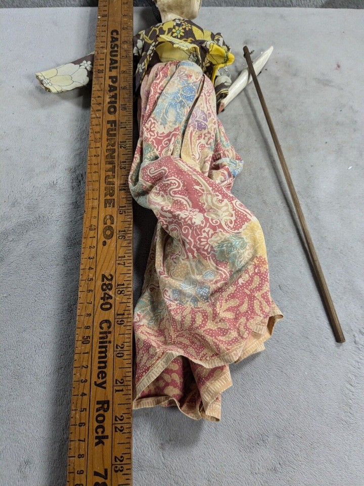 Antique Female Java Indonesian Hand Made Rod Puppet - Missing Arm | eBay