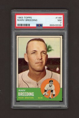 1963 TOPPS # 149 MARV BREEDING PSA 7 | eBay