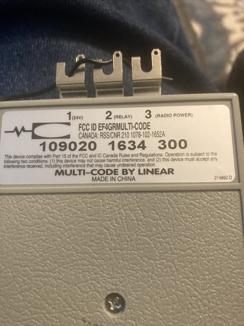 Multi-Code 1090 Gate Garage Radio Receiver Multicode 109020 Linear ...