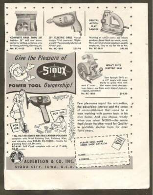 VINTAGE AD - SIOUX POWER TOOLS - SATURDAY EVENING POST NOVEMBER 20 ...