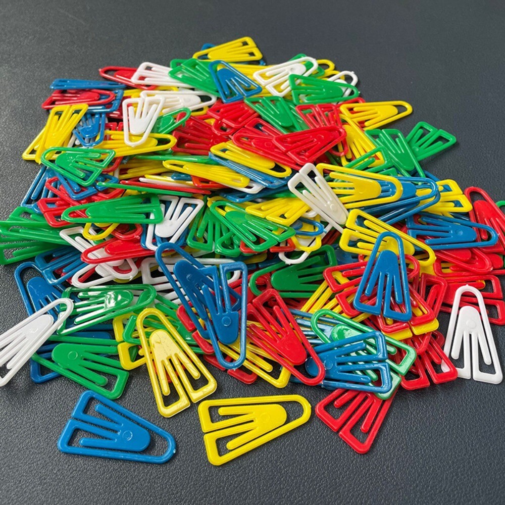 200pcs 35MM Irregular paper clip Color Random Triangle paperclip | eBay ...