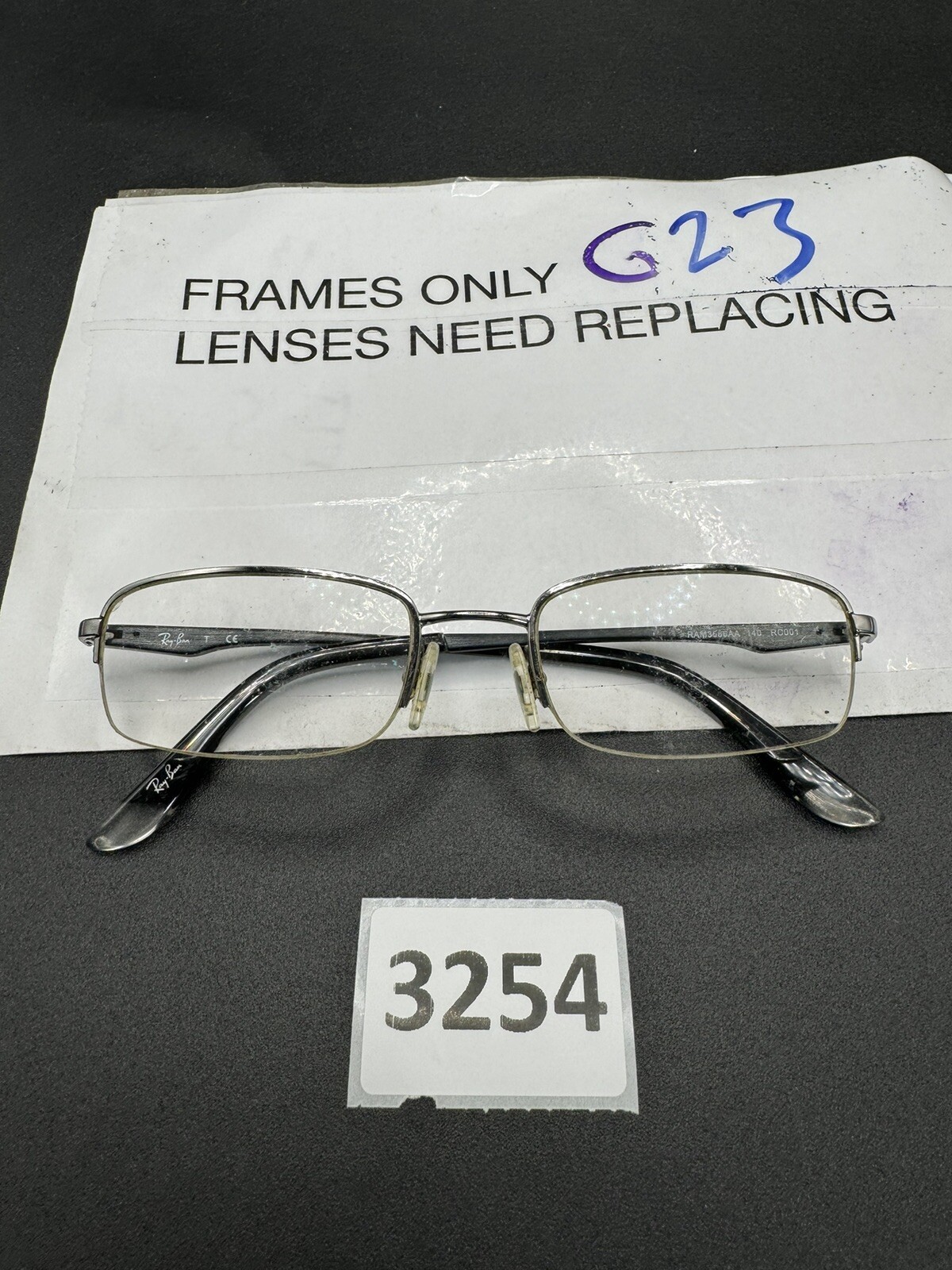 Ray Bans - Black Frames eyeglasses Ram 3586AA Rc001 G23 51-19 | eBay