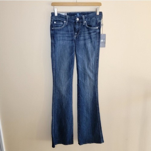 NWT 7FAM | A-Pocket Flared Leg Jeans 35" Inseam, womens size 26 | eBay