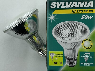 Sylvania Hi Spot 80 Par25 50 Watt 10 degree spot ES / E27 Standard Life ...