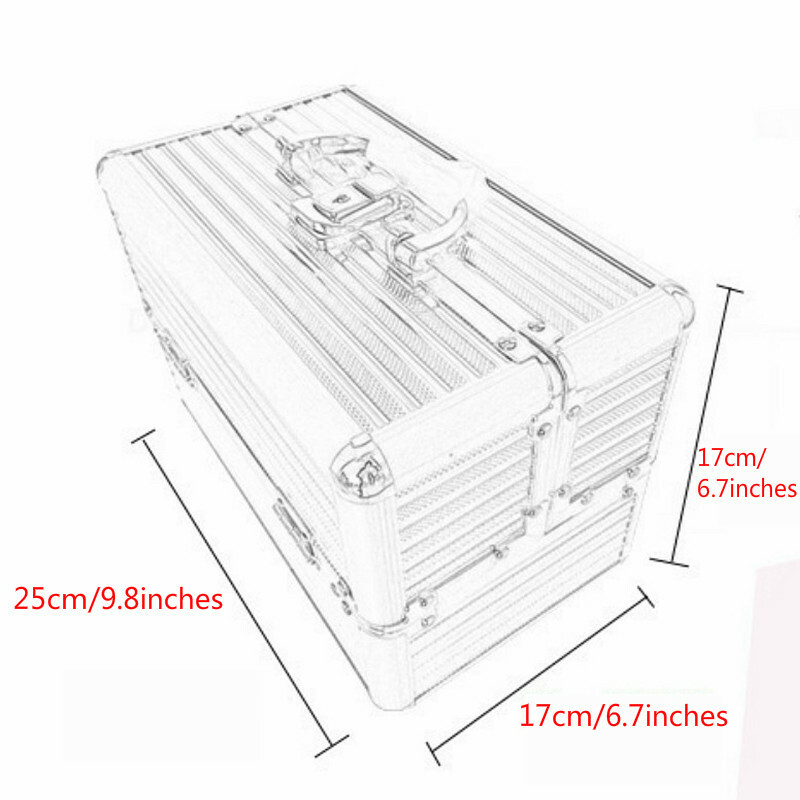 Make Up Box Large Space Case Nail Cosmetic Vanity Beauty Storage ...