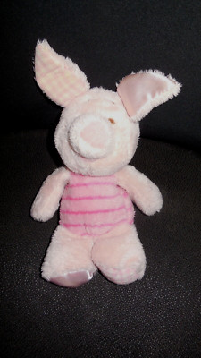 doudou peluche Porcinet rose satin vichy DISNEY NICOTOY 21cm | eBay