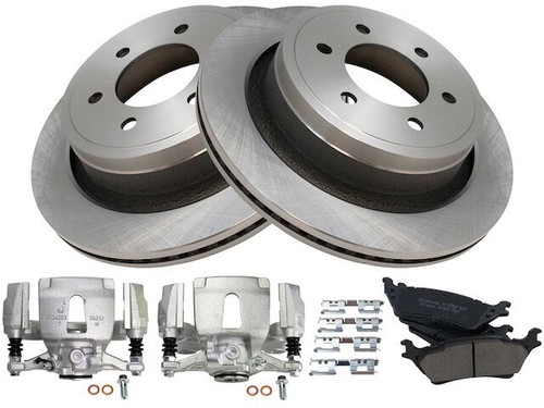 For 2015-2018 Ford F150 Brake Pad Rotor and Caliper Set Rear 18354FYVG ...
