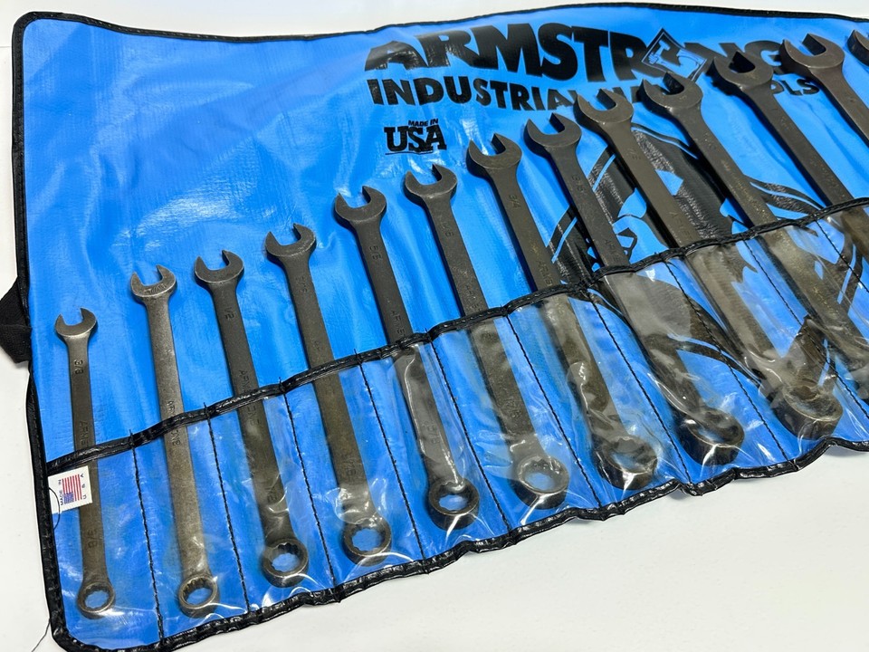 Armstrong Tools USA 14pc SAE 3/8"-1-1/4" BLACK INDUSTRIAL Combination ...