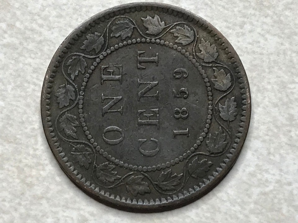 1859 Large Cent 1 One Penny Canada Canadian Copper Foreign Coin F61 | eBay