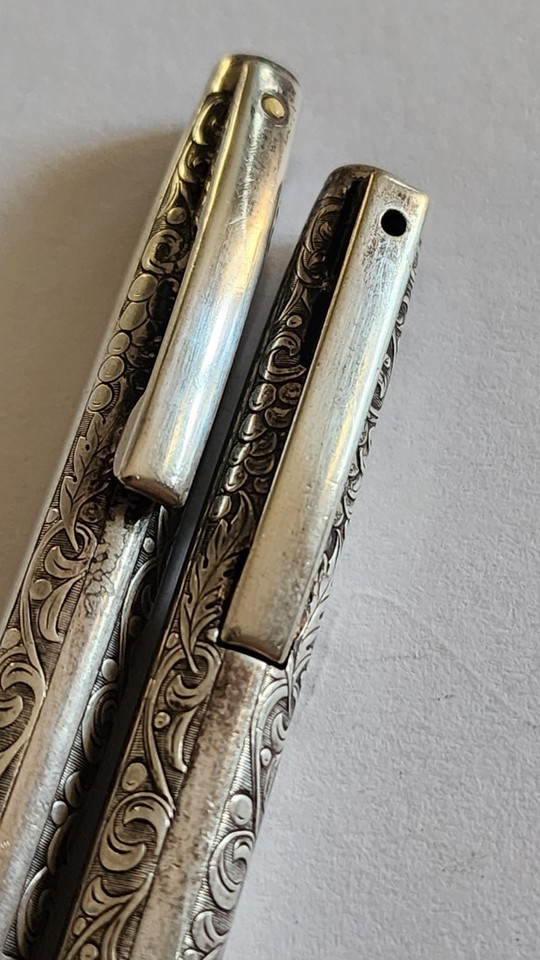 925 Sterling Silver Sheaffer Grapes Ballpoint Pen & Mechanical ...