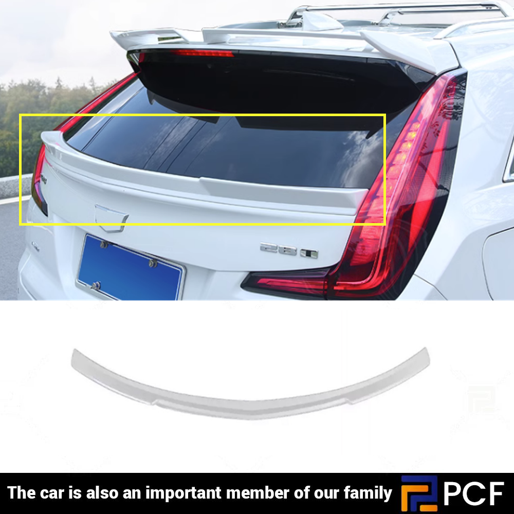 ABS White Rear Door Tail Trunk Spoiler Wing Lip for Cadillac XT4 2019 ...