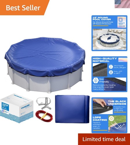 Winter Pool Cover 18 ft Round for Above Ground | Extra Thick & Durable ...