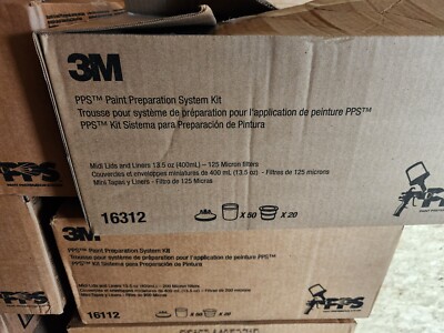 3M PPS Lid & Liner Kit 16112 13.5 fl oz 200 Micron Filter 50 Lids ...