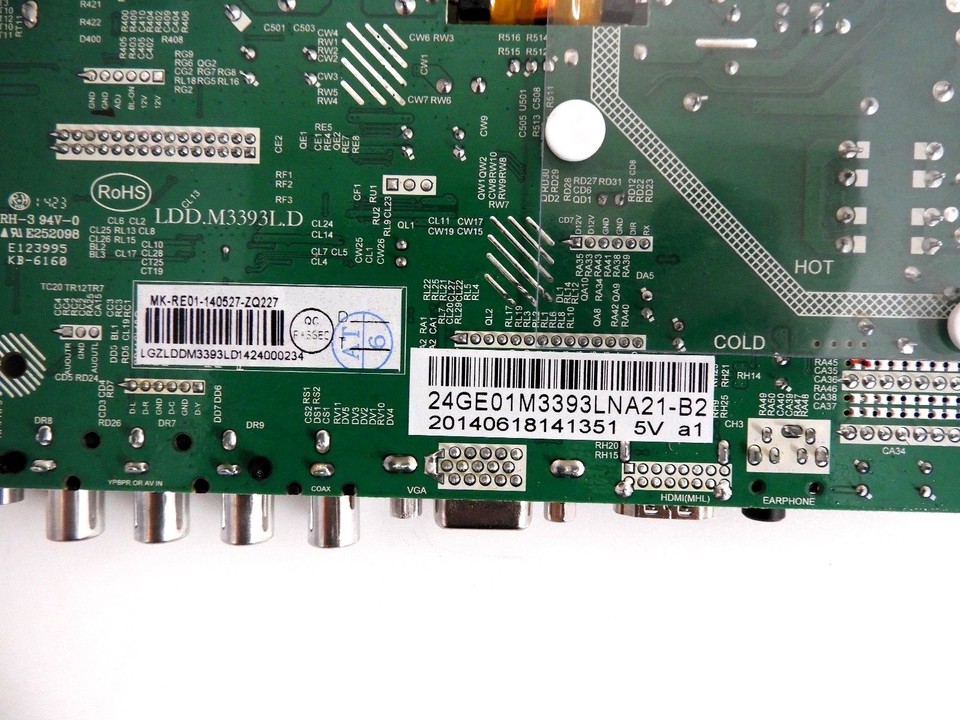 RCA LED24C45RQD Main Board 24GE01M3393LNA21-B2 | eBay