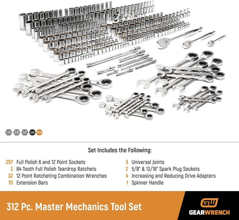 312 Piece Master Mechanics Tool Set - 89071 | eBay